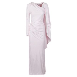 Self Portrait Femme, Robes, Rose, Taille: 38 FR Jersey Drape Maxi Dress