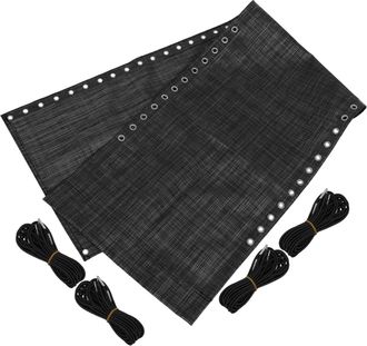 Milisten Stuhlbezug Reparaturset Aus Atmungsaktivem Mesh-gewebe Für Klappstühle Und Relaxsessel Tiefgrau 5 Stück Mit Spannseilen Vielseitig Für Outdoor Und Cam