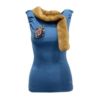 Dsquared2 &Auml;rmellose Bluse - - Tops - Damen - Blau - S