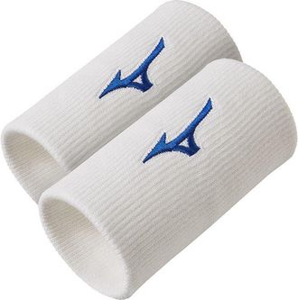 Mizuno Unisex-Armband lang 1 Paar, wei&szlig;/blau, Einheitsgr&ouml;&szlig;e