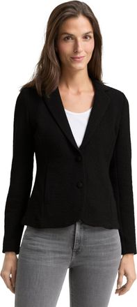 Tom Tailor Damen 1049476 Slim Fit Blazer mit Glitzer-Effekt, 14482-Deep Black, XXL