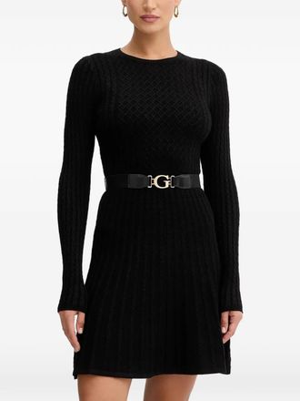 Guess Co Strukturiertes Kleid - Schwarz