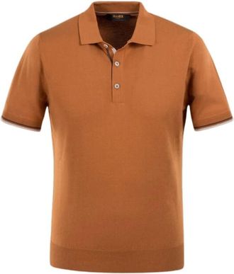 Moorer Homme, Tops, Orange, Taille: 2XL Polo ray&eacute; bicolore