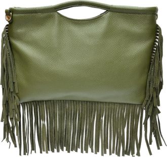 Isabella Rhea Khaki Rindsledertasche