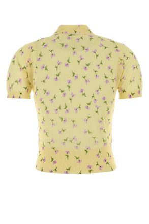 Jil Sander Womens Polo Shirt Yellow Cotton Nylon