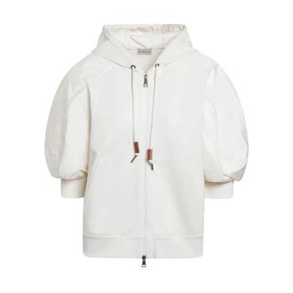 Moncler Zip Up Cardigan - - Sweatshirts & Hoodies - Damen - Wei&szlig; - S