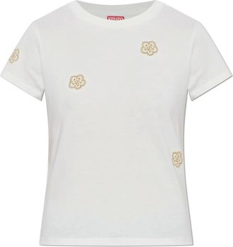 Kenzo Femme, Tops, Blanc, Taille: 40 FR Logo T-Shirt