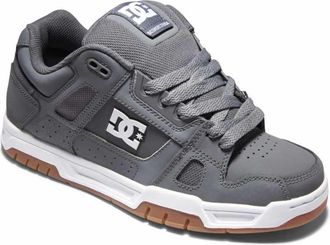 DC Stag - Leder-Sneaker in Grau/Gummi