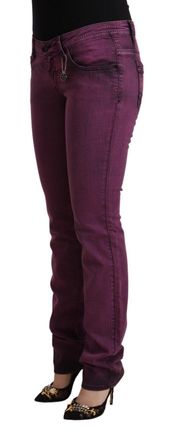 Costume National Womens Purple Cotton Stretch Slim Fit Denim Jeans Elastane Clothing