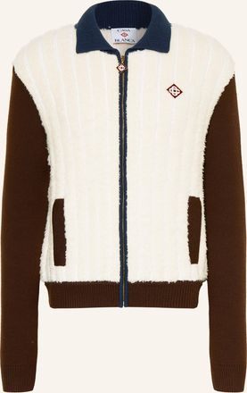 Casablanca Strickjacke Im Materialmix weiss