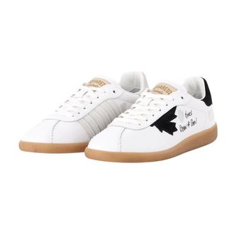 Dsquared2 Homme, Chaussures, Blanc, Taille: 43 EU Baskets R&eacute;tro en Cuir