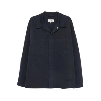 Maison Margiela Freizeithemd mit verdeckter Knopfleiste - - Shirts - Herren - Blau - L