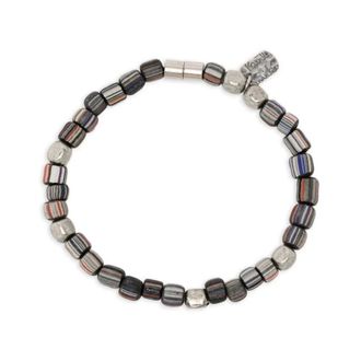 Paul Smith Homme, Accessoires, Gris, Taille: ONE Size Bracelet &agrave; perles ray&eacute;es
