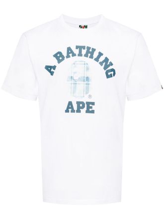 A Bathing Ape t-shirt en coton à logo imprimé - Blanc