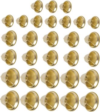 Artibetter 30stücke Kleine Metallglocken Goldfarben Als Weihnachtsmotiv Und Partydekorationsglocken Für Feste Und Weihnachtshandwerk