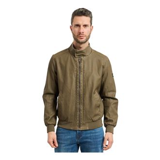 Yes-Zee YES Zee, Homme, Vestes, Vert, Taille: L Veste en similicuir