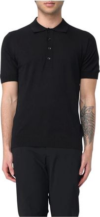 Paolo Pecora Homme, Tops, Noir, Taille: L Polo
