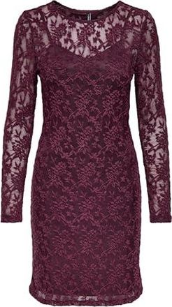 Only O-Neck Dress Robe Onlblaise L/S &agrave; col Rond JRS, Mauve Wine, M Femmes