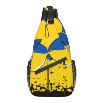 AOOEDM Umhängetasche für Männer und Frauen, für Ukraine-Flagge, Kleeblatt, Schulterrucksack, Brusttaschen, Crossbody-Tagesrucksack für Outdoor, Wandern, Camp