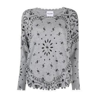 Kujten Round-Neck Strickwaren - - Knitwear - Damen - Grau - L