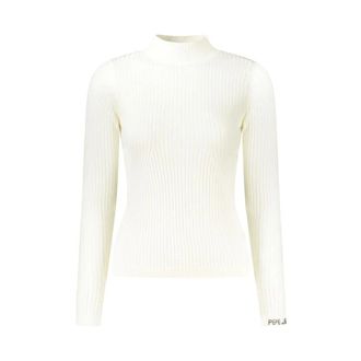 Pepe Jeans London Femme, Pulls, Blanc, Taille: 42 FR Pull col roul&eacute; en coton