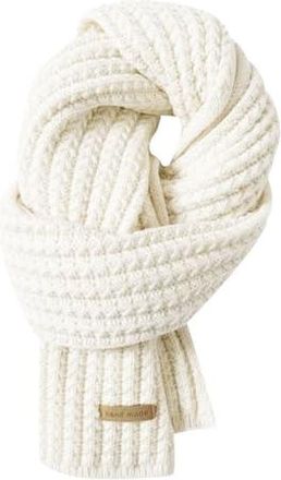 Generic &Eacute;charpe en tricot pour femme, &eacute;charpe dhiver confortable en laine &eacute;paisse pour couples, Blanc., taille unique