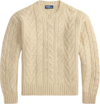Polo Ralph Lauren Pullover mit Zopfmuster - Nude