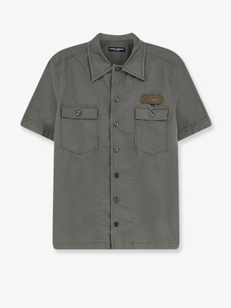 Dolce & Gabbana Cotton shirt with Logo patch - DOLCE & GABBANA - gender_Man