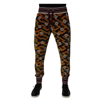Dolce & Gabbana Multicolor Logo Monogram Jogginghose - - Trousers - Herren - Mehrfarbig - XS