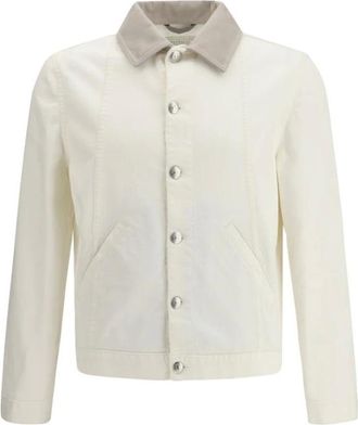 Brunello Cucinelli Homme, Vestes, Blanc, Taille: XL Denim Jacket