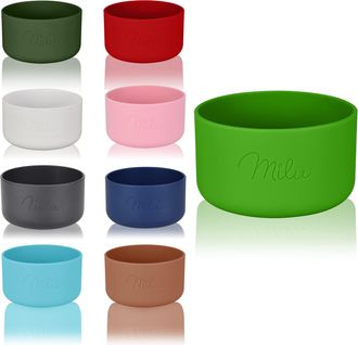 Milu Silikonschuh für Trinkflasche 500ml 750ml 1000ml - Ersatzteil - Farbe Apfelgrün - Anti-Rutsch (500ml, Ø 7,5cm)