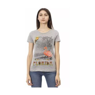 Trussardi Femme, Tops, Gris, Taille: 44 FR Action Short Sleeve T-Shirt