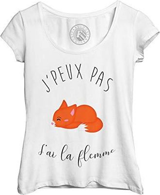 Fabulous T-Shirt Femme JPeux Pas JAi La Flemme Humour Dessin Renard Roux Mignon Animaux