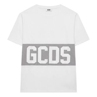 GCDS Gcds - T-shirt Regular avec Logo de Groupe - Femme - Tops - Blanc - Taille: 46 FR