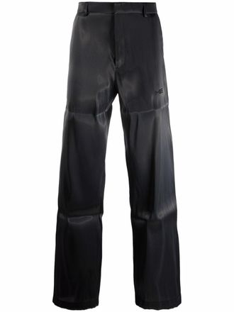 Heliot Emil Gerade Hose im Metallic-Look - Grau