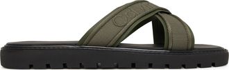 Calvin Klein Pantoletten Calvin Klein Sq Molded Sandal Xcross Wb HM0HM02101 Gr&uuml;n