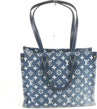 Louis Vuitton Pre-owned Vintage Monogram Denim Shoulder Tote - Femme - Pre-owned - Bleu - Taille: ONE Size