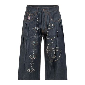 KidSuper Studios Studded Face LS Short - - Shorts - Herren - Blau - M