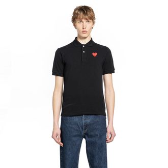 Comme Des Gar&ccedil;ons Heart Cotton Piqu&eacute; Polo Shirt