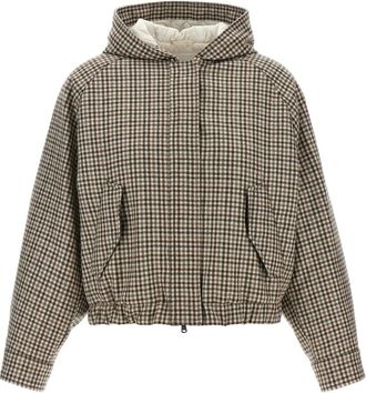 Brunello Cucinelli Femme, Vestes, Beige, Taille: 36 FR Check Jacket