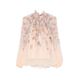 Zimmermann Floral-print Ruffled Blouse