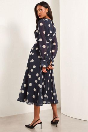 Lipsy Midikleid Lipsy Midikleid mit langen &Auml;rmeln, Regular (1-tlg)