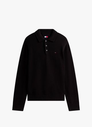 Tommy Hilfiger Pull col polo boutonn&eacute; en coton