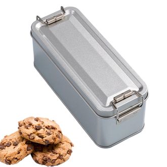 Generico Rechteckige Aufbewahrungsdose aus Wei&szlig;blech - Metalldosen f&uuml;r Kekse | staubdichter Aufbewahrungsbeh&auml;lter mit Deckel f&uuml;r Kaffee, Tee, Schokolade, S&uuml;&szlig;ig