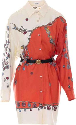 Versace Robe Au Genou - Multicolore