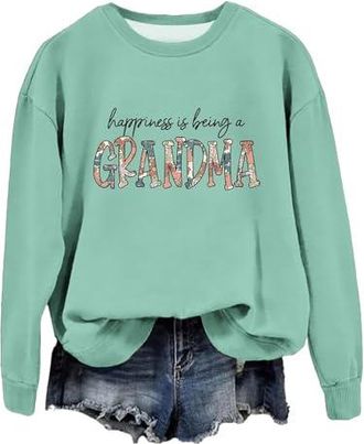 Generic Sweatshirts pour femmes UK sweatshirts pour femme imprim&eacute; graphique haut surdimensionn&eacute; col rond manches longues automne hiver d&eacute;contract&eacute; confortable