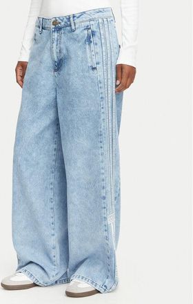 adidas Jeans Adibreak Mid Rise Wide Leg Denim Pant KT2651 Hellblau Wide Leg