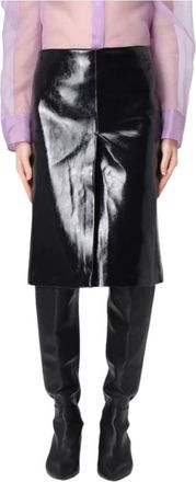 Msgm Msgm, Femme, Jupes, Noir, Taille: 38 FR Jupe Midi Vinyle