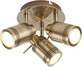 Searchlight Searchlight - Plafonnier luminaire laiton antique spot cuisine salle de bain salon &eacute;clairage