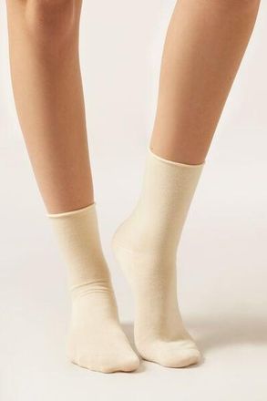 Calzedonia Socke Aus Wolle/baumwolle Ohne B&uuml;ndchen Hautfarben